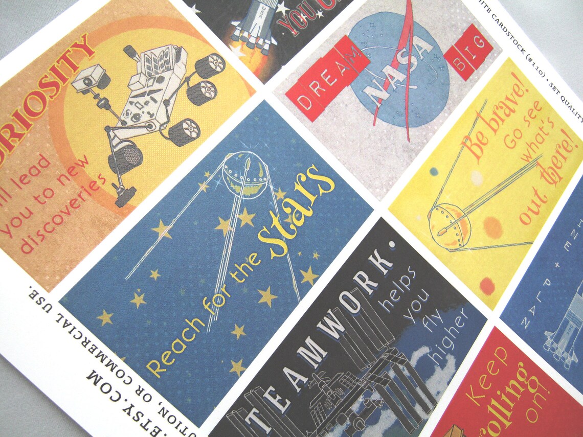 Lunchbox Notes, Space Exploration, Printable JPG + PDF - 10 Designs ...