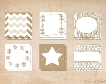 Printable PDF Gift Tags Hippie Holiday Winter Christmas | Etsy