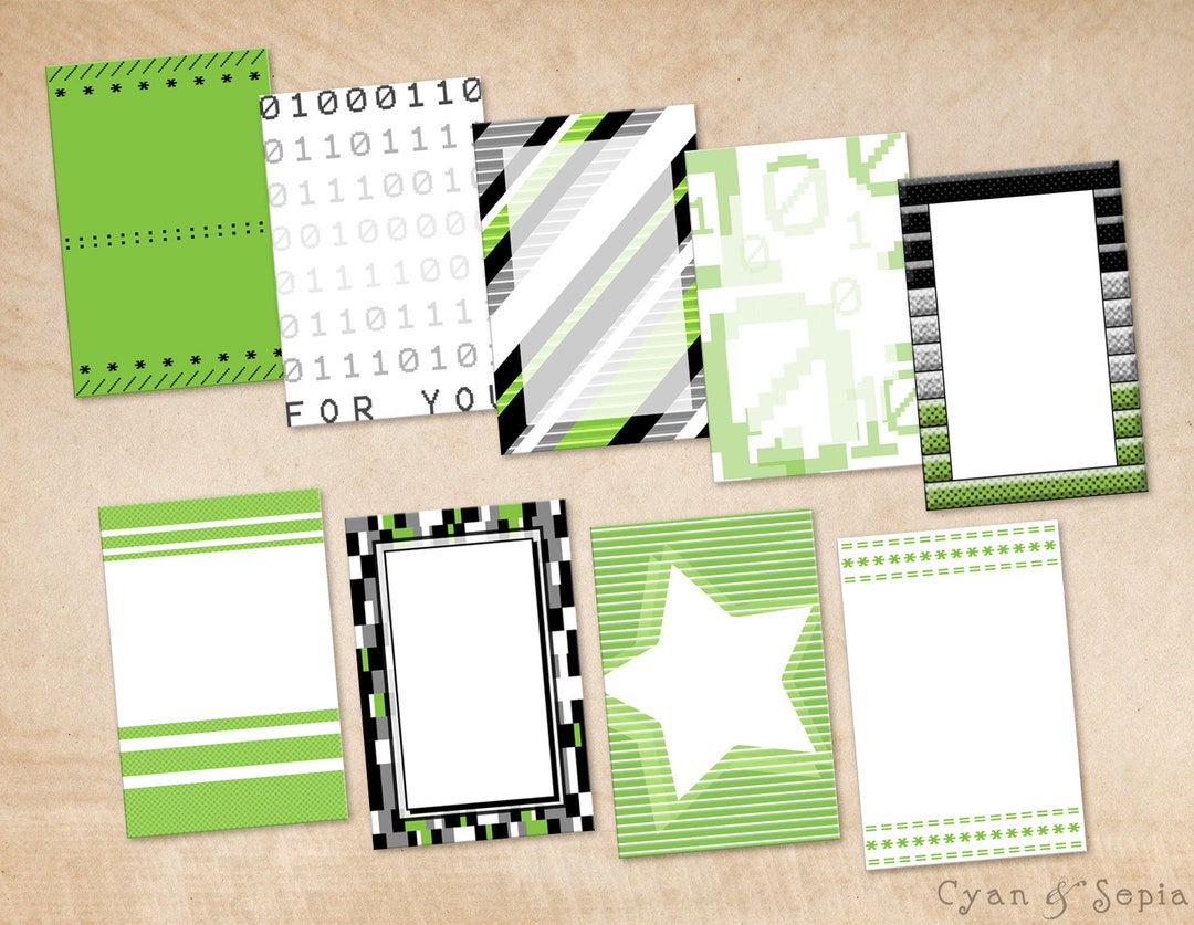 Printable PDF Gift Tags or Labels - Retro Geek - Any Occasion, Print ...