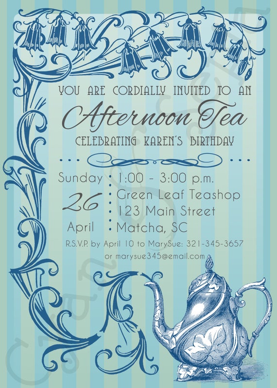 British Tea Party Invitation