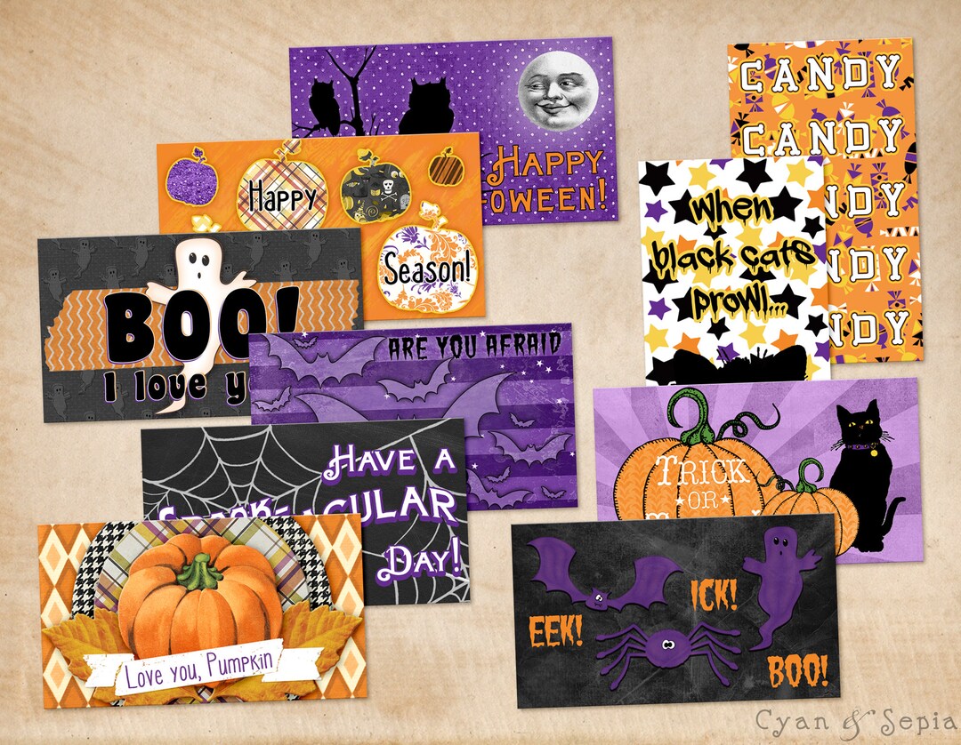 Lunchbox Notes, Kids Halloween, Printable JPG + PDF Digital Download ...