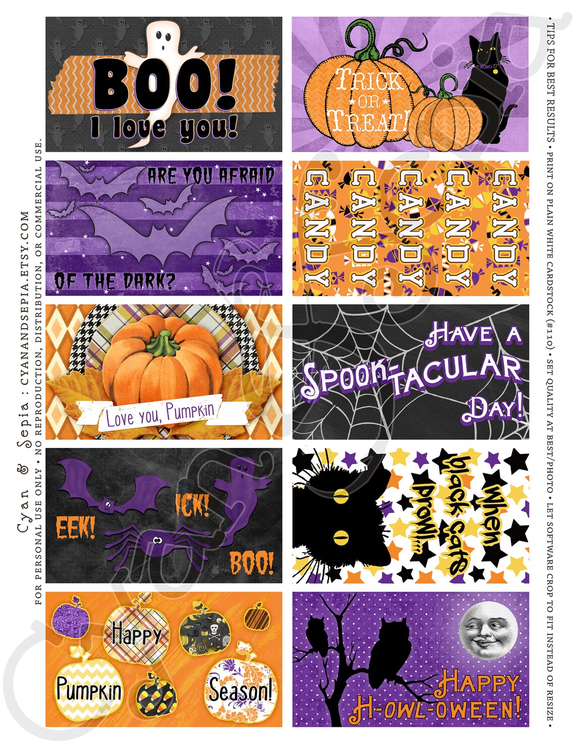 Lunchbox Notes, Kids Halloween, Printable JPG + PDF Digital Download ...