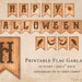 Printable Flag Banner Garland - Old Paper Halloween - DIY PDF Download ...