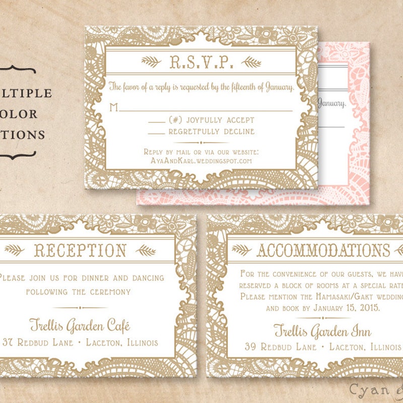 Reception Card - Etsy