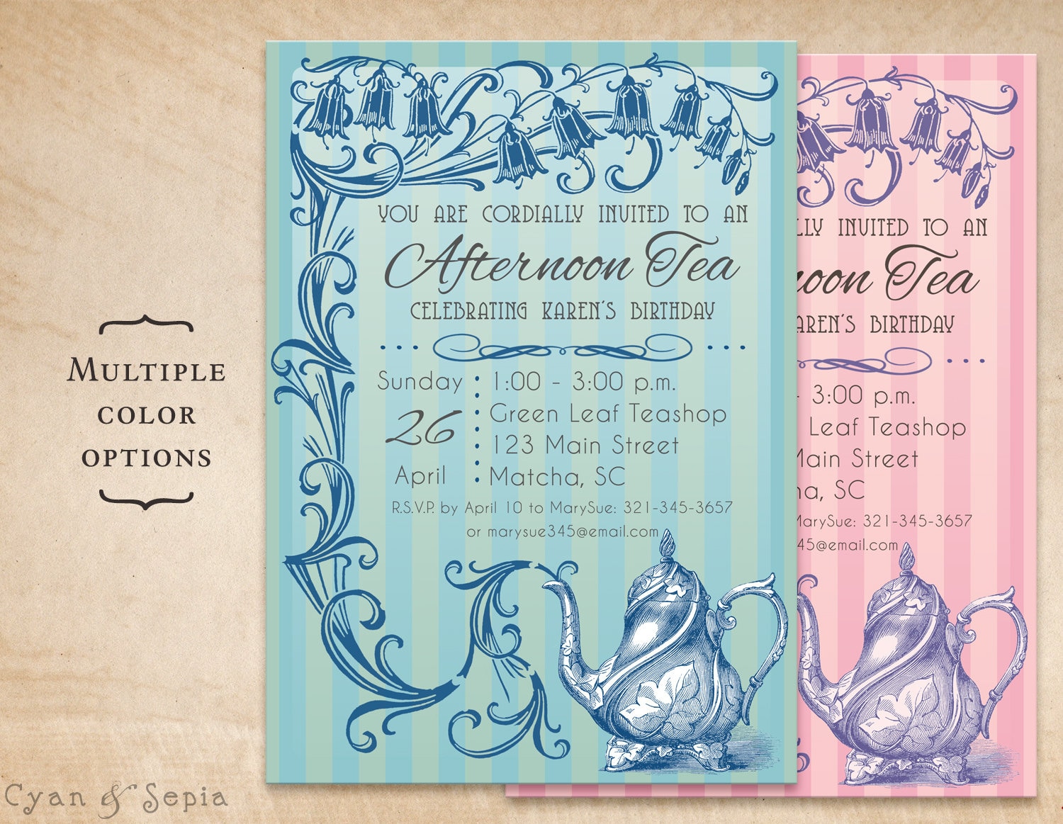 British Tea Party Invitation