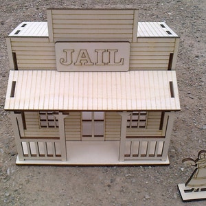 Wild West Jail Wooden 1:18 Dollhouse Plywood DIY Kit - Etsy