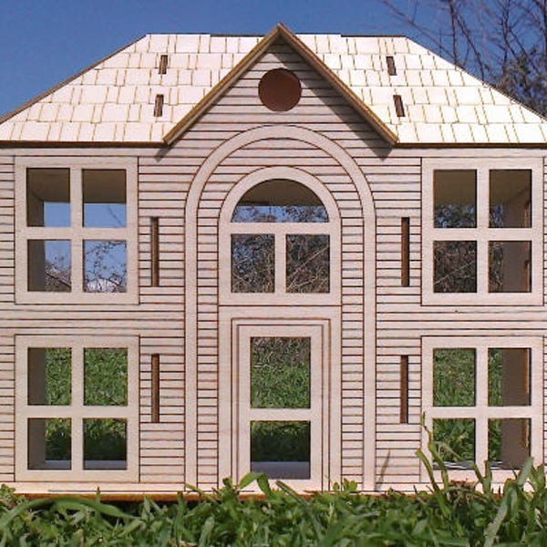 Wooden Dollhouse Kit - Etsy