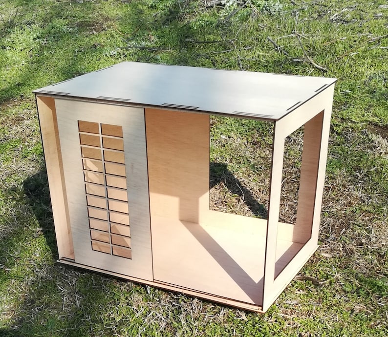 Simple Wooden Dollhouse Plywood Module Scale 1:6 With Sliding - Etsy