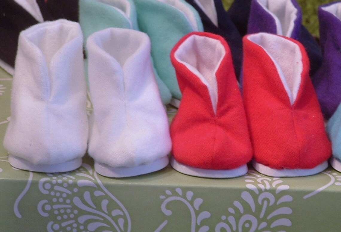 Boot Slippers for American Girl Dolls 10 Color Choices | Etsy