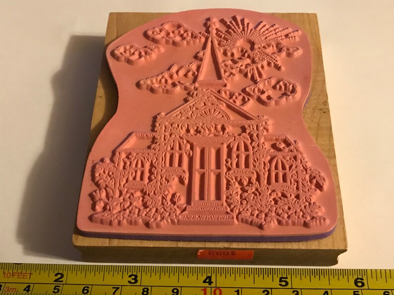 LARGE / HUGE Church Rubber Stamp 4 Inch Tall BB4/10 | Etsy