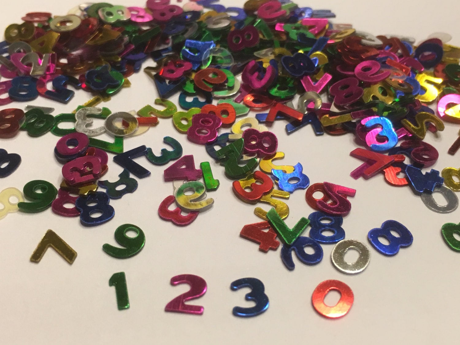100 - 120 Piece Assorted Number Confetti / Sequins Mix, 6 Mm (29) - Etsy