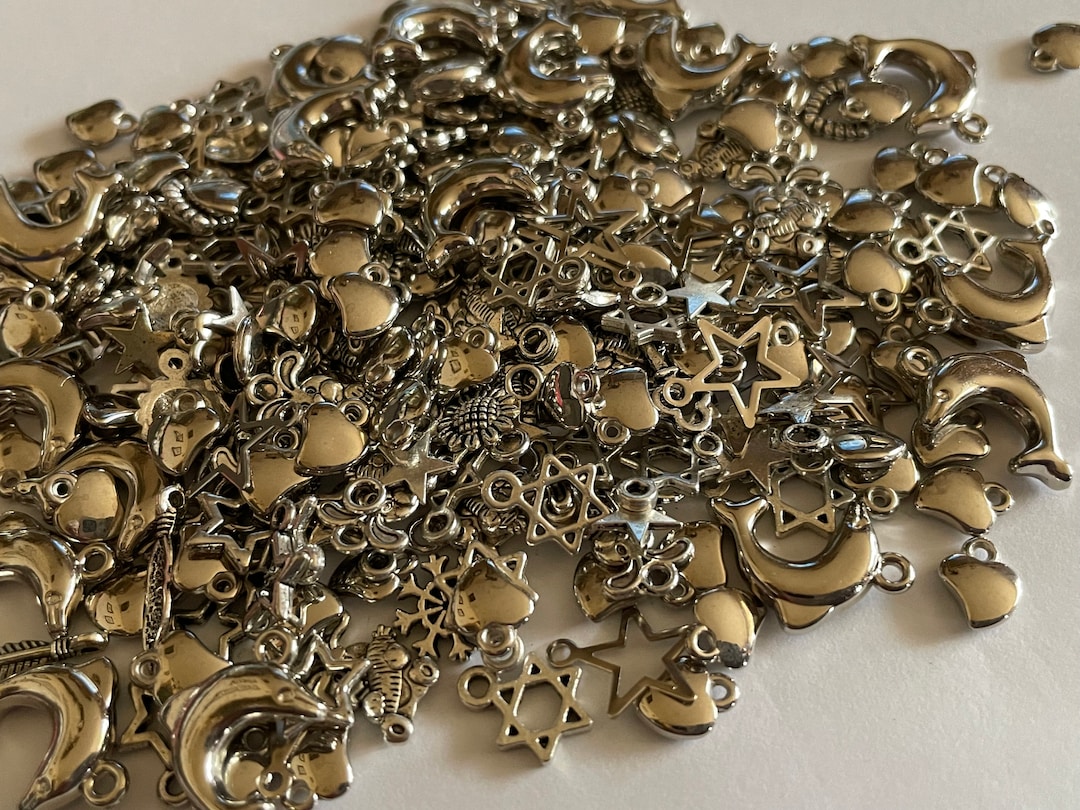 50 Count Assorted Metal Charm Mix, About 10-15 Mm (S7) - Etsy