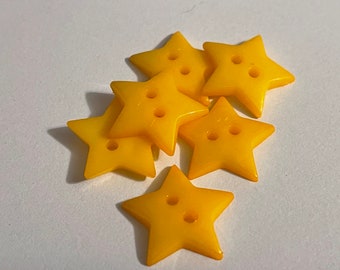Yellow Star Buttons | Etsy