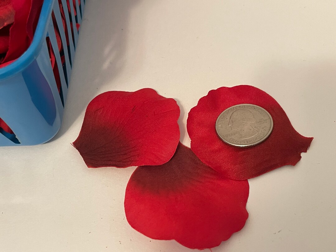 60 Count Red Fabric Flower Rose Paddles Crafting Supply - Etsy