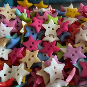 10 Large Assorted Acrylic Star Buttons, 3/4 Inch (B12) - Etsy