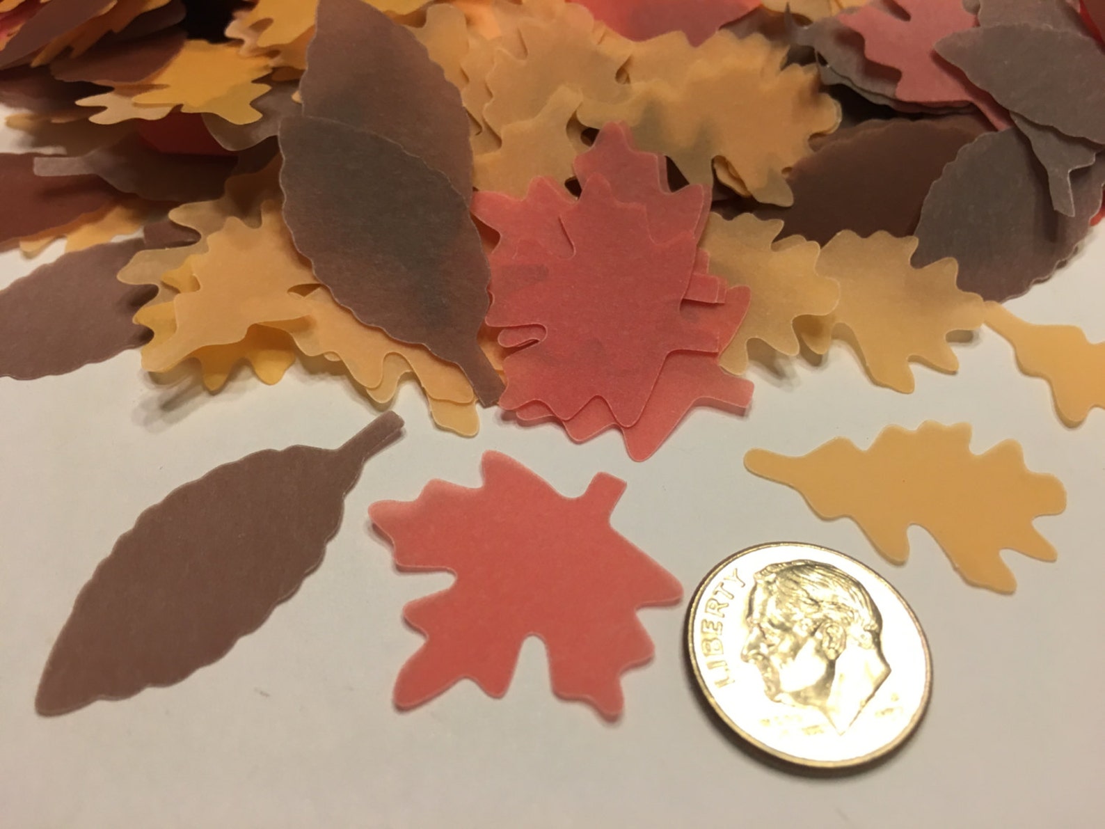 35 Piece Assorted Fall Leaf Confetti 25-35 Mm 38 | Etsy
