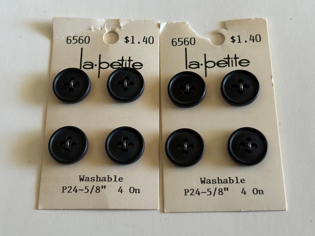 8 Count Small Black Buttons, 5/8 Inch B4 - Etsy