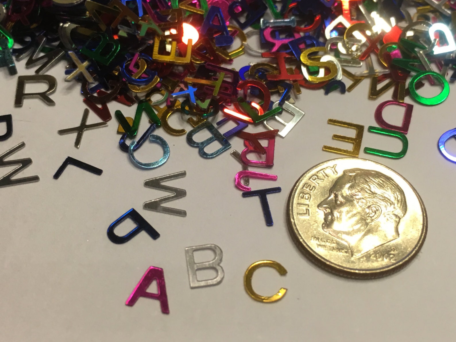 100 120 Piece Assorted Letter Confetti / Sequins Mix 6 Mm | Etsy