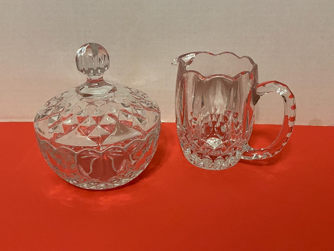 Crystal Sugar and Creamer Set (RR) - Etsy
