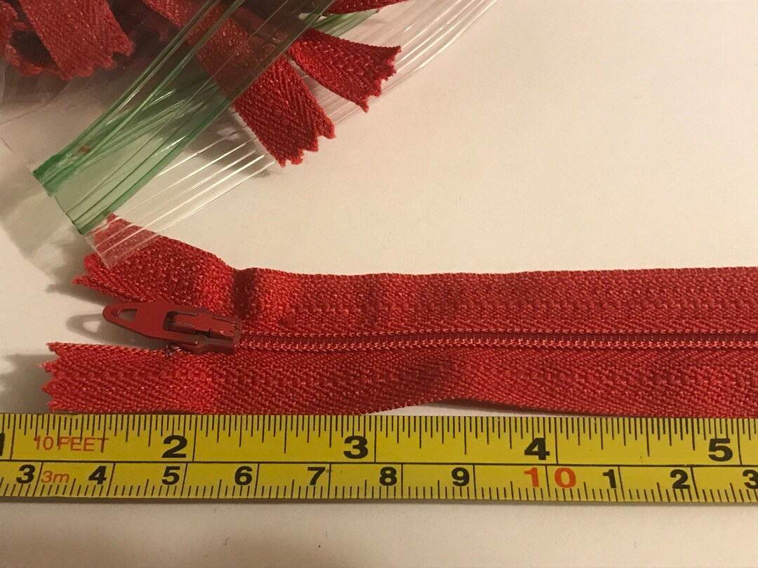 7 Count Red Nylon 7 Inch Zippers (BR5) - Etsy