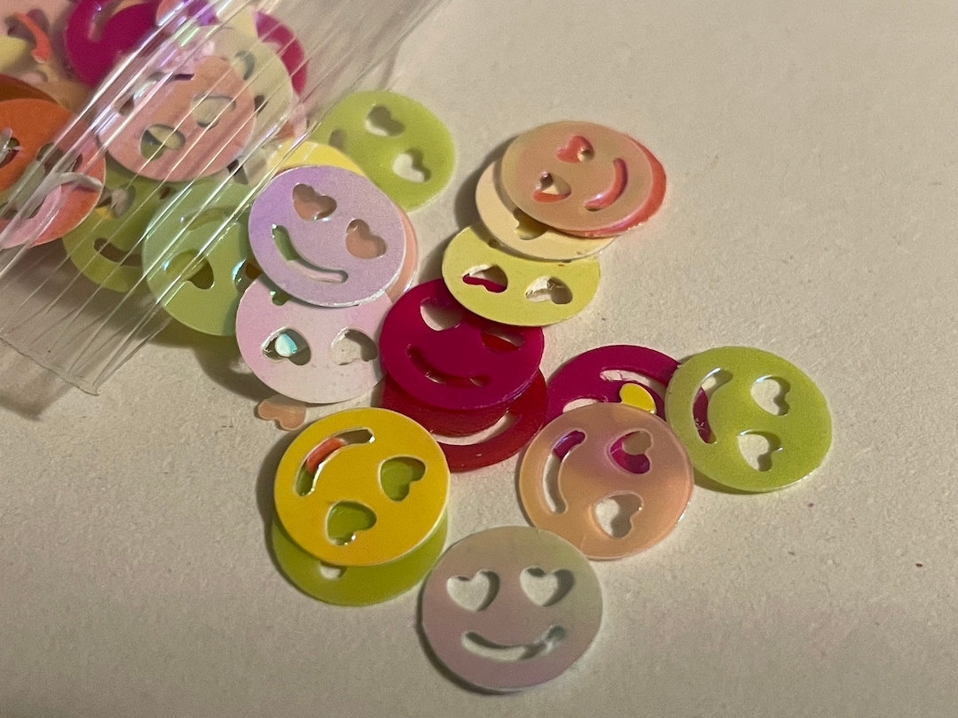 Shiny Smiley Face Confetti Mix, 10 Mm (4) - Etsy