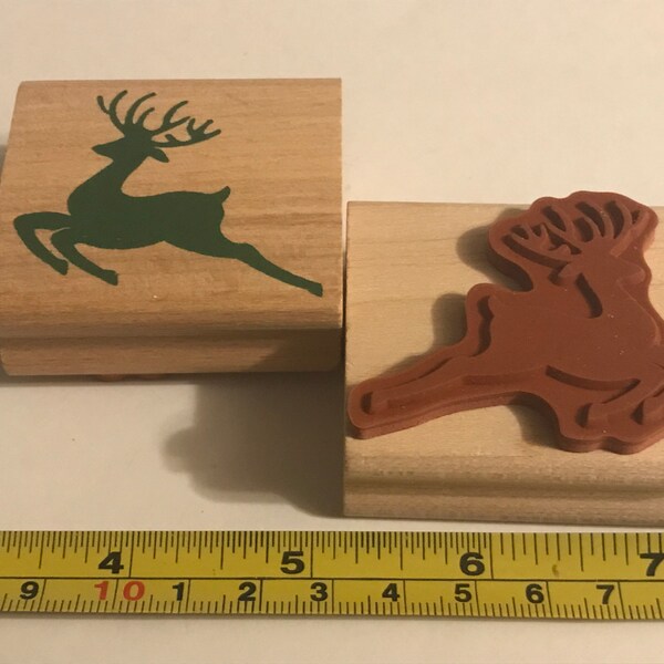 Reindeer Stamp - Etsy