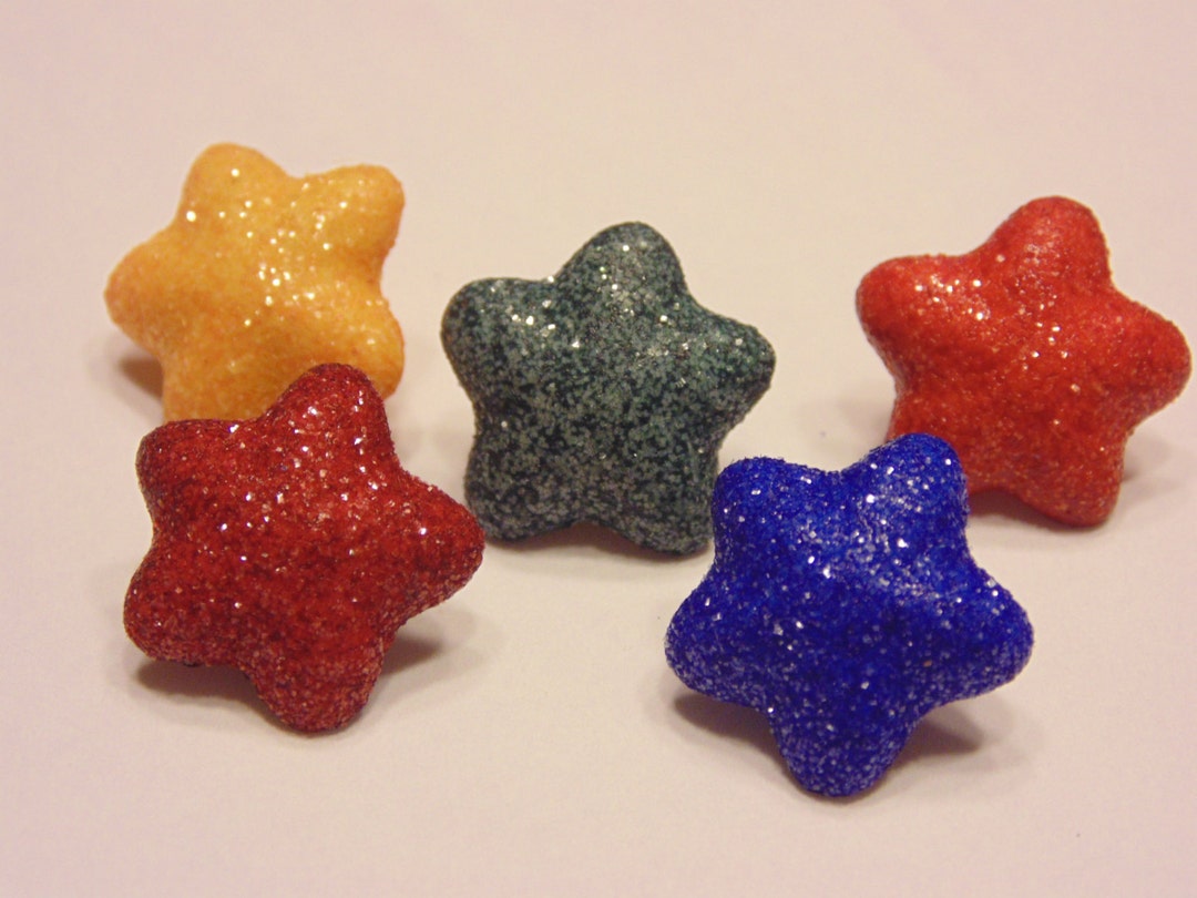 5 Piece Glitter Star Button Mix, 15 Mm (16) - Etsy