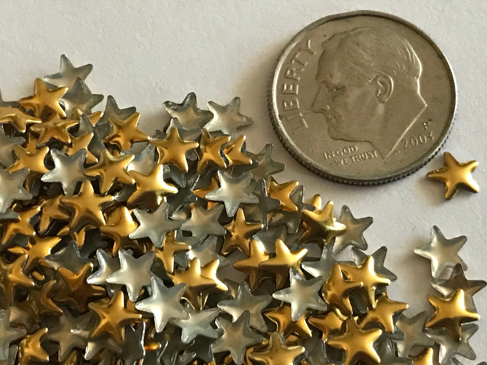 100 Count Gold Color Stars Nail Art Charm Decor 5 Mm S11/8 - Etsy
