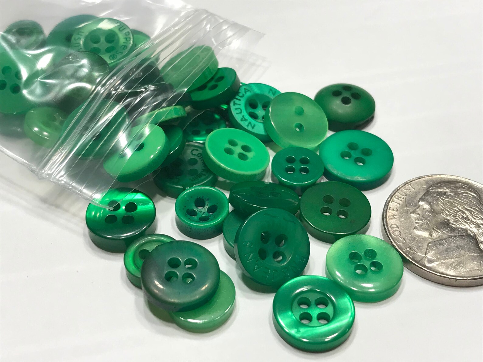 50 piece small to tiny green tone assorted acrylic button mix | Etsy