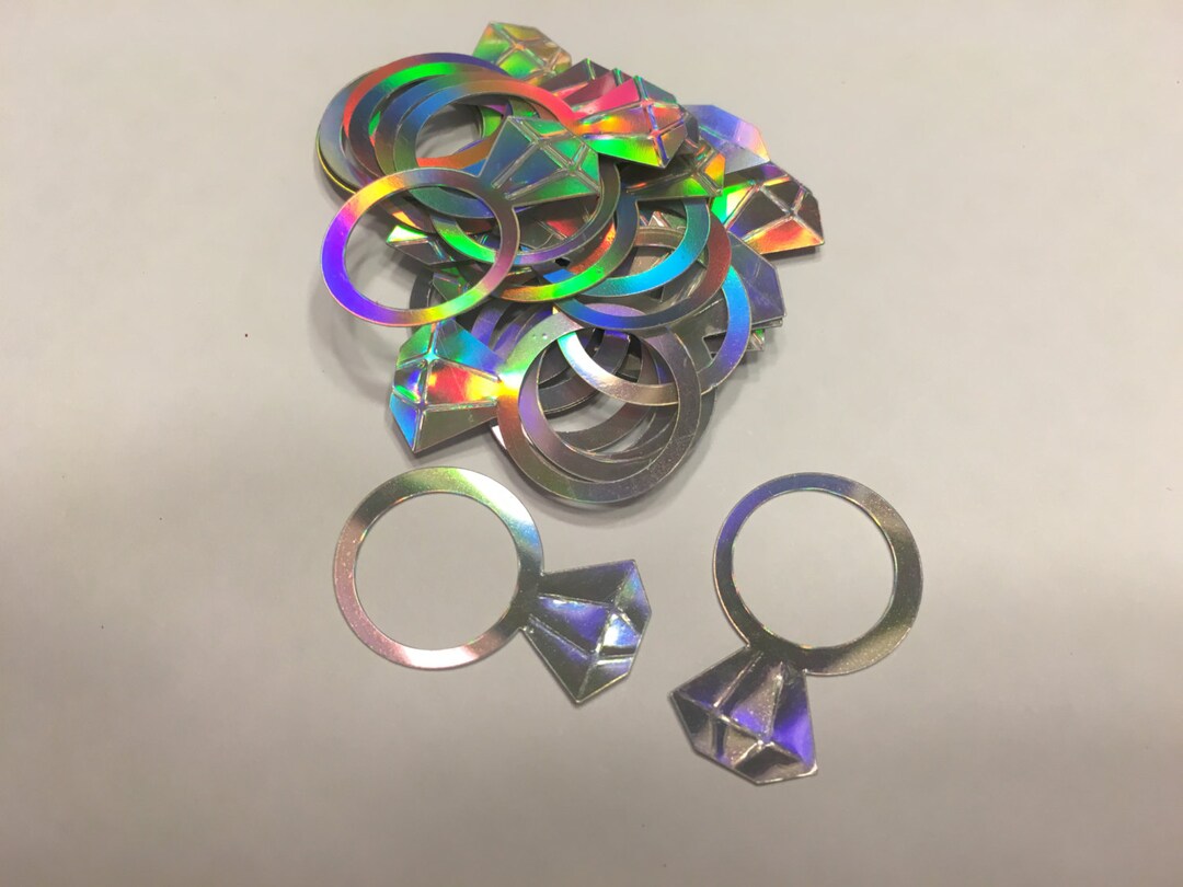 20 Large Silver Color Ring Confetti / Sequins, 18 X 30 Mm (19)H - Etsy