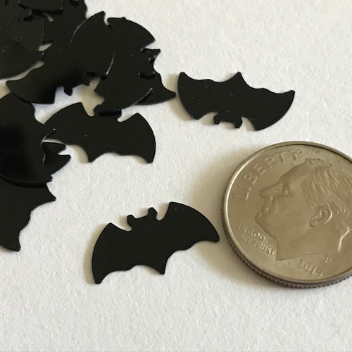 25 Black Plastic Bat Confetti 10 X 15 Mm 17 - Etsy