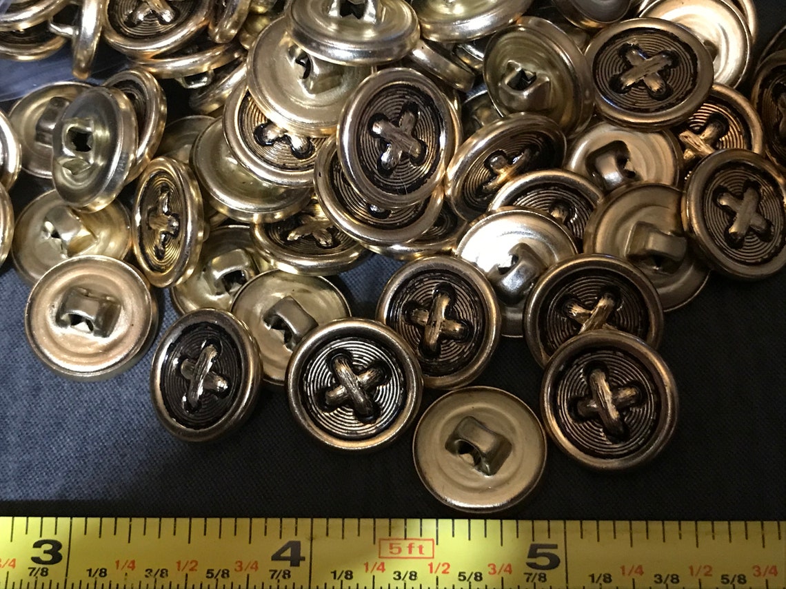 20 Count Vintage Metal Shank Buttons 1/2 Inch AA4 | Etsy