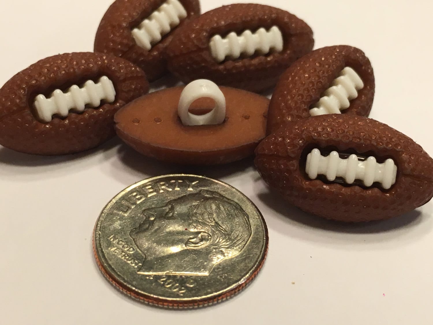 5 acrylic football buttons 20 x 12 mm 45 | Etsy