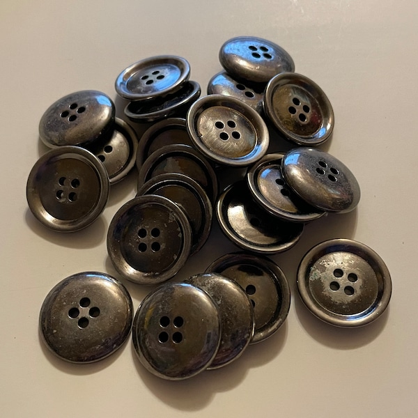 Black Gray Buttons Large - Etsy