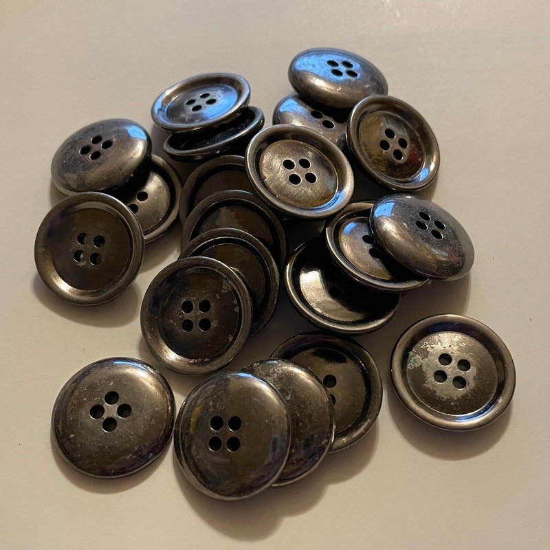 Black Gray Buttons Large - Etsy