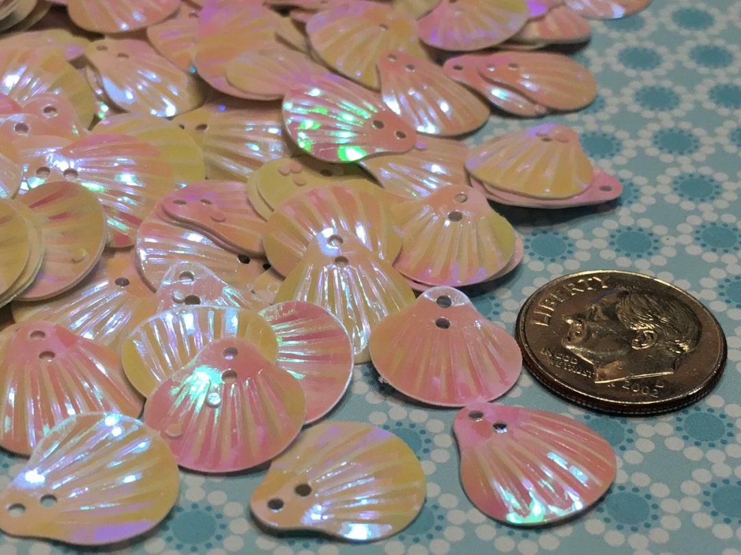 30 Large Iridescent Sea Shell Sequins / Confetti , 14 Mm (24) - Etsy