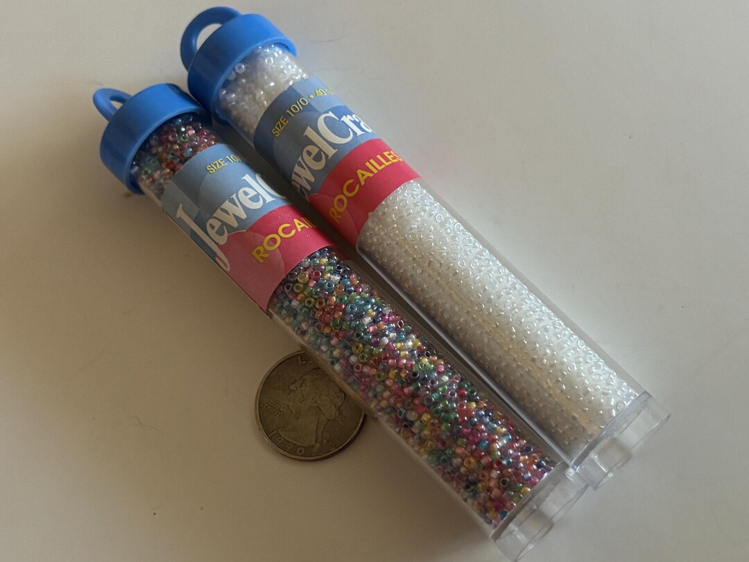 Set of White and Mixed Seed Bead Tubes MR11 - Etsy