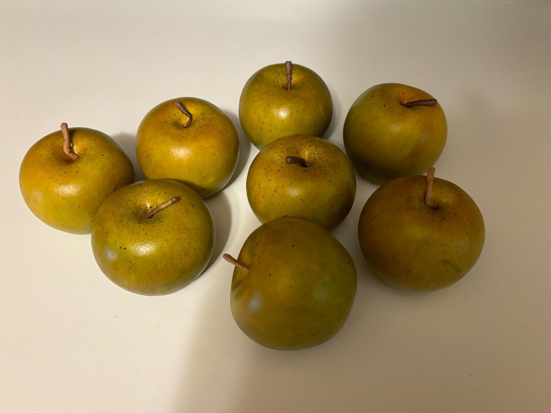 8 Count Plastic Coated Green Apples, About 3 Inch Tall (MR) - Etsy
