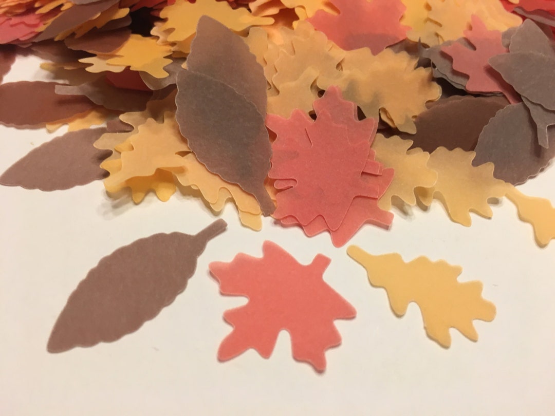 35 Piece Assorted Fall Leaf Confetti, 25-35 Mm (38) - Etsy