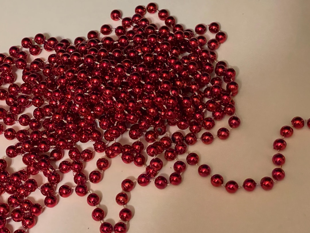 18 Feet Shiny Red Acrylic Bead Garland (RR7) - Etsy
