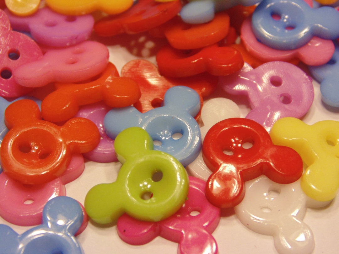 10 Piece Colorful Mouse Head Assorted Button Mix, 13 X 15 Mm (41) - Etsy