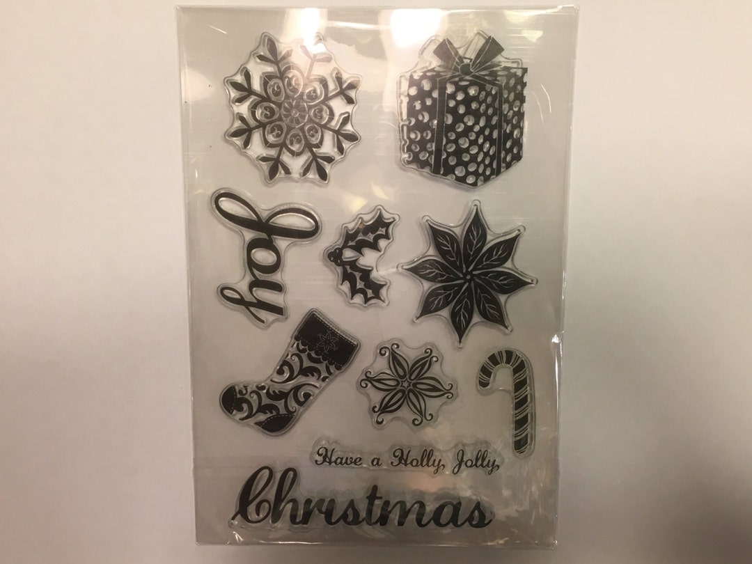 Have a Holly Jolly Christmas Clear Stamp Set, 27 80 Mm CL7 - Etsy