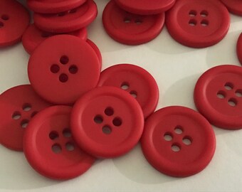 Large Red Buttons | Etsy