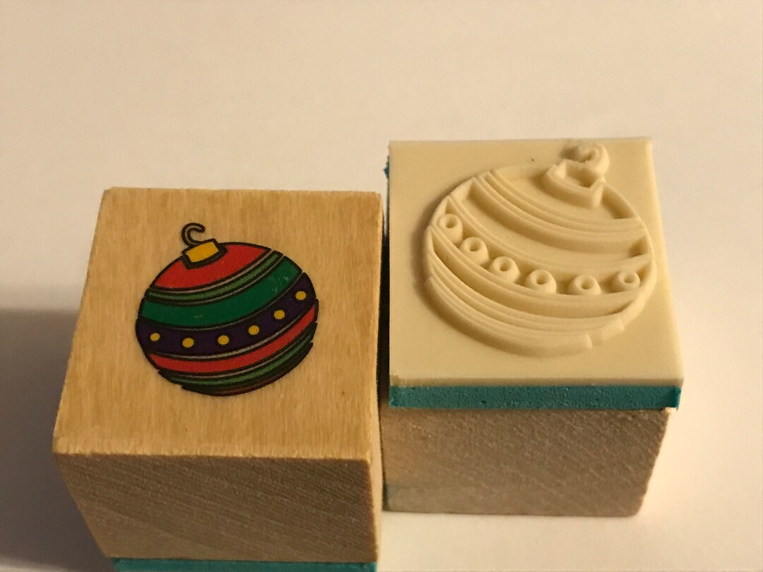 Small Christmas Ornament Rubber Stamp, 20 Mm (BB4/13) - Etsy