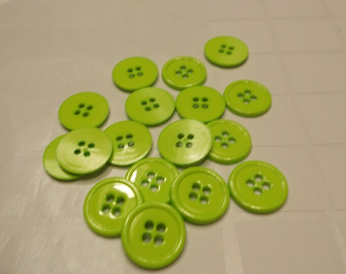 17 Lime Green Acrylic Buttons, 15 Mm (B5) - Etsy
