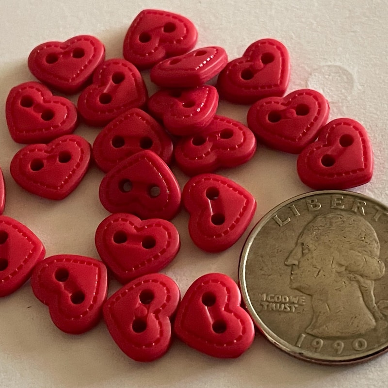 Acrylic Hearts Buttons - Etsy