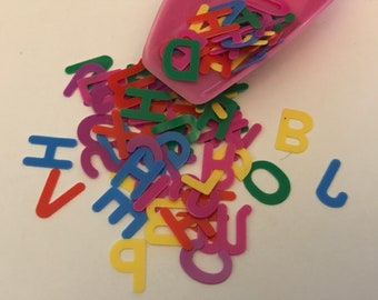 100 120 Piece Assorted Letter Confetti / Sequins Mix 6 Mm | Etsy