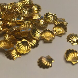 20 Metal Gold Shell Nail Decals 5 Mm (S11/5) - Etsy
