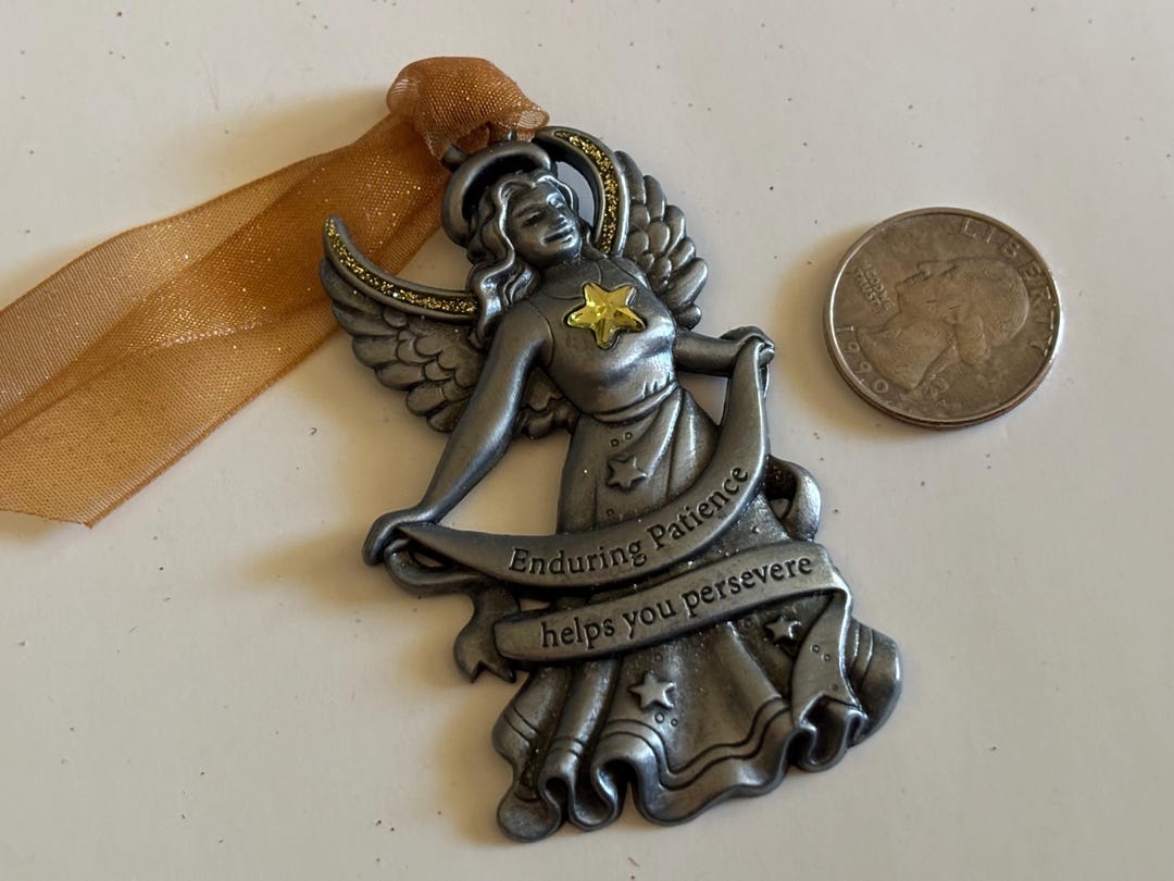 Metal Angel Ornament "enduring Patience Helps You Persevere" (RRCL1) - Etsy