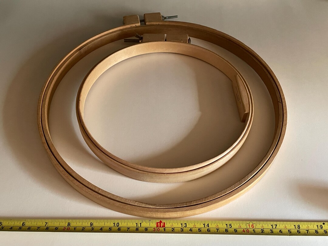 Set of 2 Large Needlepoint Rings Holders, Round 10 and 13 Inches MRCL ...